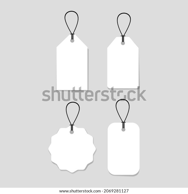 Set White Price Tag Labels Illustration Stock Vector (Royalty Free ...