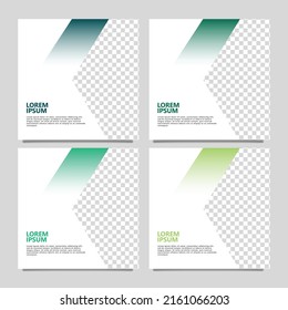 Set White Social Media Post Image Stock Vector (Royalty Free ...