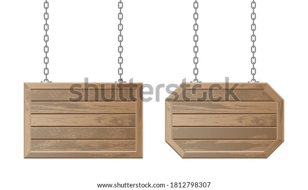Set Wooden Boards Chain Vector Design Stock Vector (Royalty Free ...
