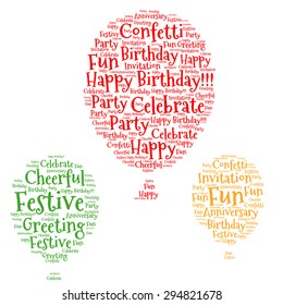 Set Word Clouds Form Colorful Balloons Stock Vector (Royalty Free ...