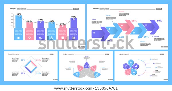 Set Workflow Strategy Concept Infographic Charts Stock Vector (Royalty ...