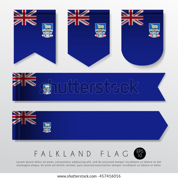 Set World Flag Ribbon Template Vector Stock Vector (Royalty Free ...
