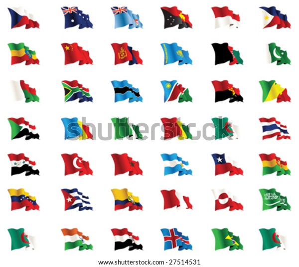 Set World Flags Icons All Elements Stock Vector (Royalty Free) 27514531 ...