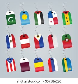 Set World Flags Shop Tag Stock Vector (Royalty Free) 357586220