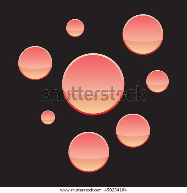 Set Yellow Red Buttons On Black Stock Vector (Royalty Free) 450234184 ...
