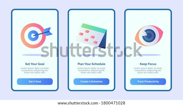 Set Your Goal Plan Your Schedule Stock Vector (Royalty Free) 1800471028 ...