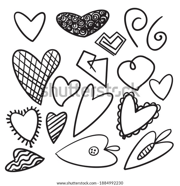 Seth Heart Vector Illustration Black White Stock Vector (Royalty Free ...