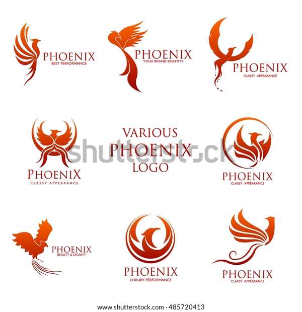 Sets Phoenix Logo Design Template Vector Stock Vector (Royalty Free ...