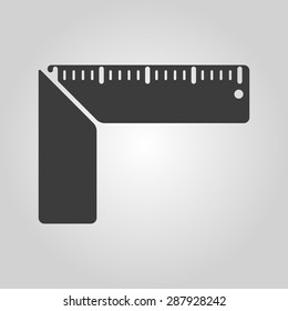 Setsquare Icon Building Square Symbol Flat Stock Vector (Royalty Free ...