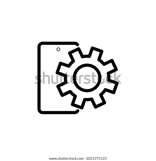 Setting Applications On Mobile Phone Icon 库存矢量图（免版税）2021375123 ...