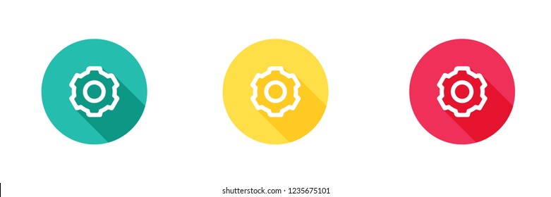 Setting Icon Green Yellow Red Long Stock Vector (Royalty Free) 1235675101