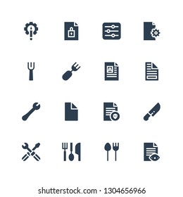 Setting Icon Set Collection 16 Filled Stock Vector (Royalty Free ...