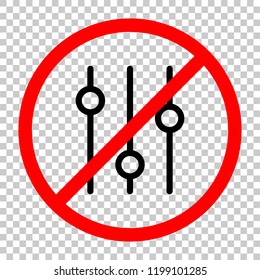 Setting Simple Icon Not Allowed Black Stock Vector (Royalty Free ...