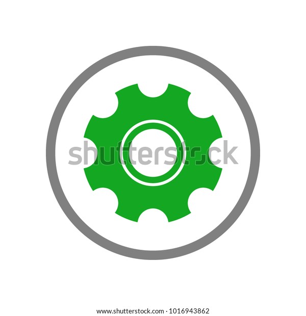 Settings Button Gear Icon Circle Vector Stock Vector (Royalty Free ...