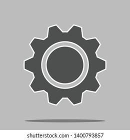 Settings Gear Vector Illustration Stock Vector (Royalty Free) 1400793857
