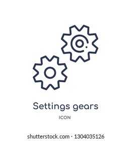 Settings Gears Icon Tools Utensils Outline Stock Vector (Royalty Free ...
