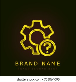 Settings Golden Metallic Logo Stock Vector (Royalty Free) 703064095 ...