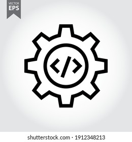 Cogwheel Icon Api Sign Web Application Stock Vector (Royalty Free ...