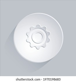 Settings Icon White Color 3d Vector Stock Vector (Royalty Free ...