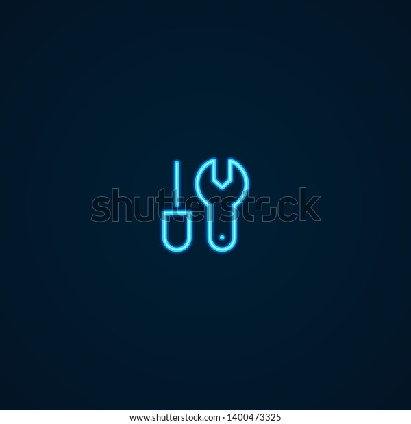 Settings Neon Style Icon Stock Vector (Royalty Free) 1400473325 ...