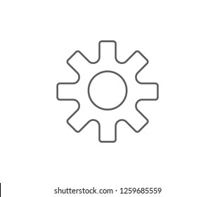 Settings Outline Icon Vector Gear Outline Stock Vector (Royalty Free ...