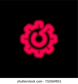 Settings Red Glowing Neon Ui Ux Stock Vector (Royalty Free) 710369851 ...