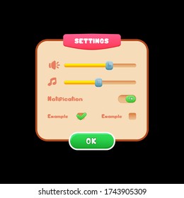 Settings Ui Kit Game Settings Ui Stock Vector (Royalty Free) 1743905309 ...