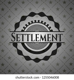 Settlement Realistic Black Emblem Stock Vector (Royalty Free ...