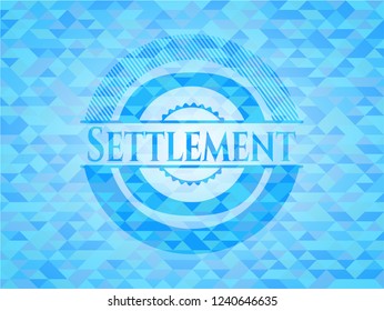 Settlement Realistic Light Blue Mosaic Emblem Stock Vector (Royalty ...