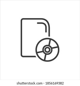 Setup Disc Icon On White Background Stock Vector (Royalty Free ...