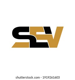 Sev Letter Monogram Logo Design Vector: vetor stock (livre de direitos ...