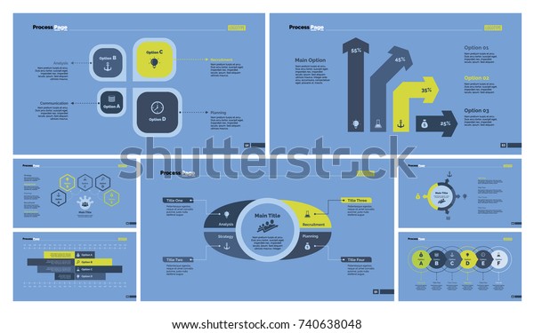 Seven Analytics Slide Templates Set Stock Vector (Royalty Free ...