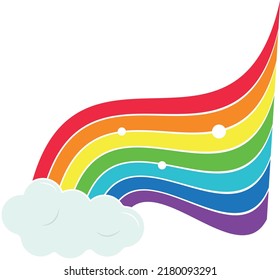 Seven Color Rainbow Flag Cloud Vector Stock Vector (Royalty Free ...