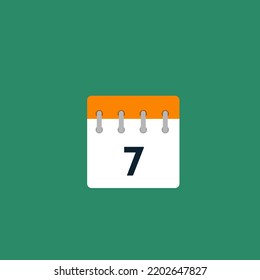 Seven Flat Design Calendar Icon Stock Stock Vector (Royalty Free ...