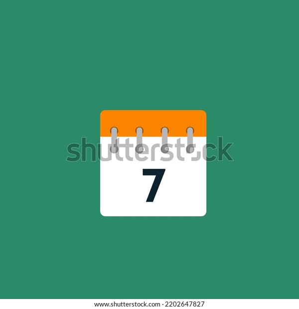 Seven Flat Design Calendar Icon Stock Stock Vector (Royalty Free ...