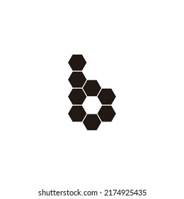 Seven Hexagons Letter B Geometric Symbol Stock Vector (Royalty Free ...