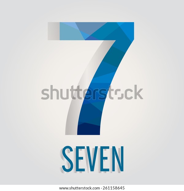 Seven Logo Flat Low Poly Vector Stock Vector (Royalty Free) 261158645 ...