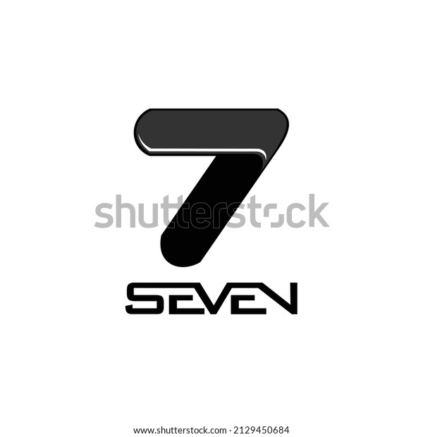 Seven Logos Logo Number Seven Black: เวกเตอร์สต็อก (ปลอดค่าลิขสิทธิ์ ...