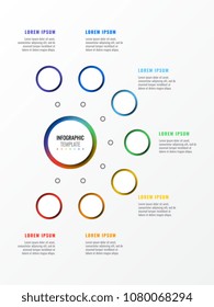 Seven Steps Design Layout Infographic Template: vector de stock (libre ...