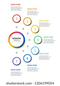 Seven Steps Design Layout Infographic Template Stock Vector (Royalty ...