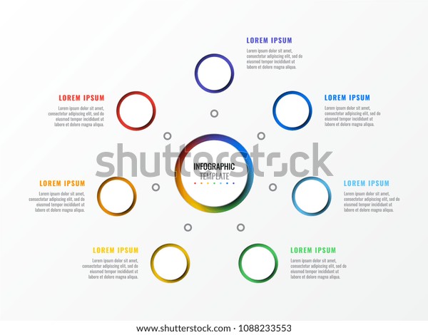 Seven Steps Design Layout Infographic Template Stock Vector (Royalty ...