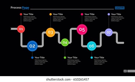 Seven Steps Diagram Slide Template Stock Vector (Royalty Free ...