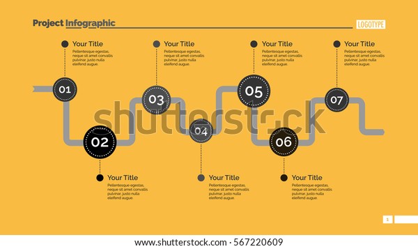 Seven Steps Diagram Slide Template 스톡 벡터(로열티 프리) 567220609 | Shutterstock