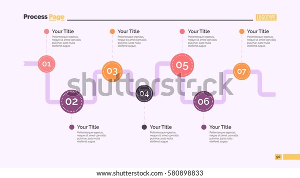 Seven Steps Diagram Slide Template Stock Vector (Royalty Free ...