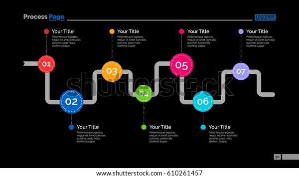 Seven Steps Diagram Slide Template Stock Vector (Royalty Free ...
