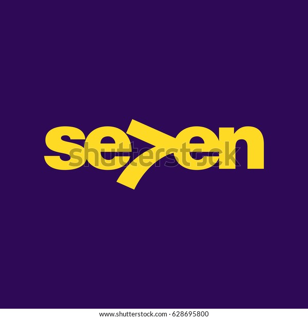 Seven Symbol Design Creative Typography Illustration Stock Vector ...