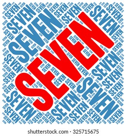 Seven Word Cloud On White Background Stock Vector (Royalty Free ...