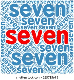 Seven Word Cloud On White Background Stock Vector (Royalty Free ...