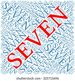 Seven Word Cloud On White Background Stock Vector (Royalty Free ...