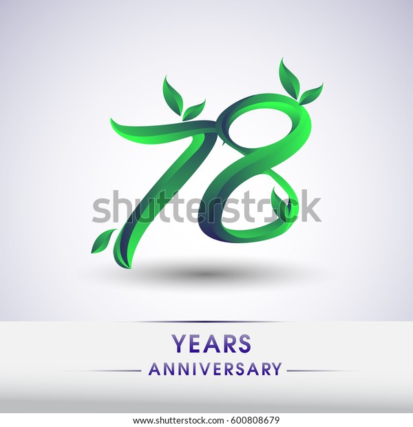 Seventy Eight Years Anniversary Celebration Logotype Stock Vector ... Seventy Eight Years Anniversary Celebration Logotype Stock Vector ...